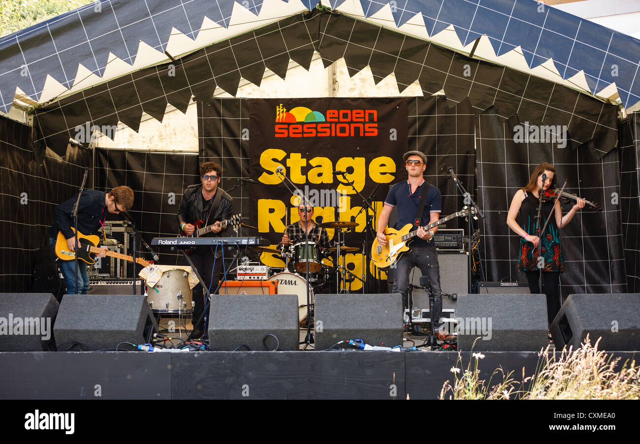 Dan Steer and band on Stage Right at the Eden Sessions at The Eden ...