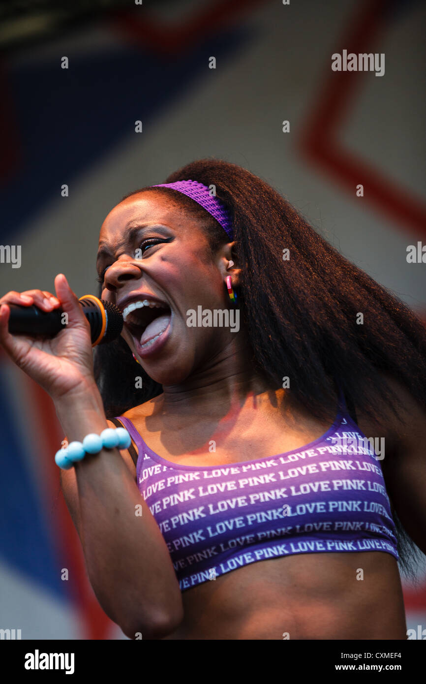 The Go Team at the Eden Sessions at The Eden Project, Cornwall in 2011 ...