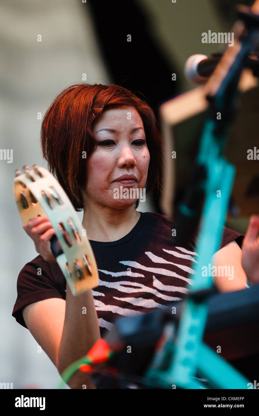 The Go Team at the Eden Sessions at The Eden Project, Cornwall in 2011 ...