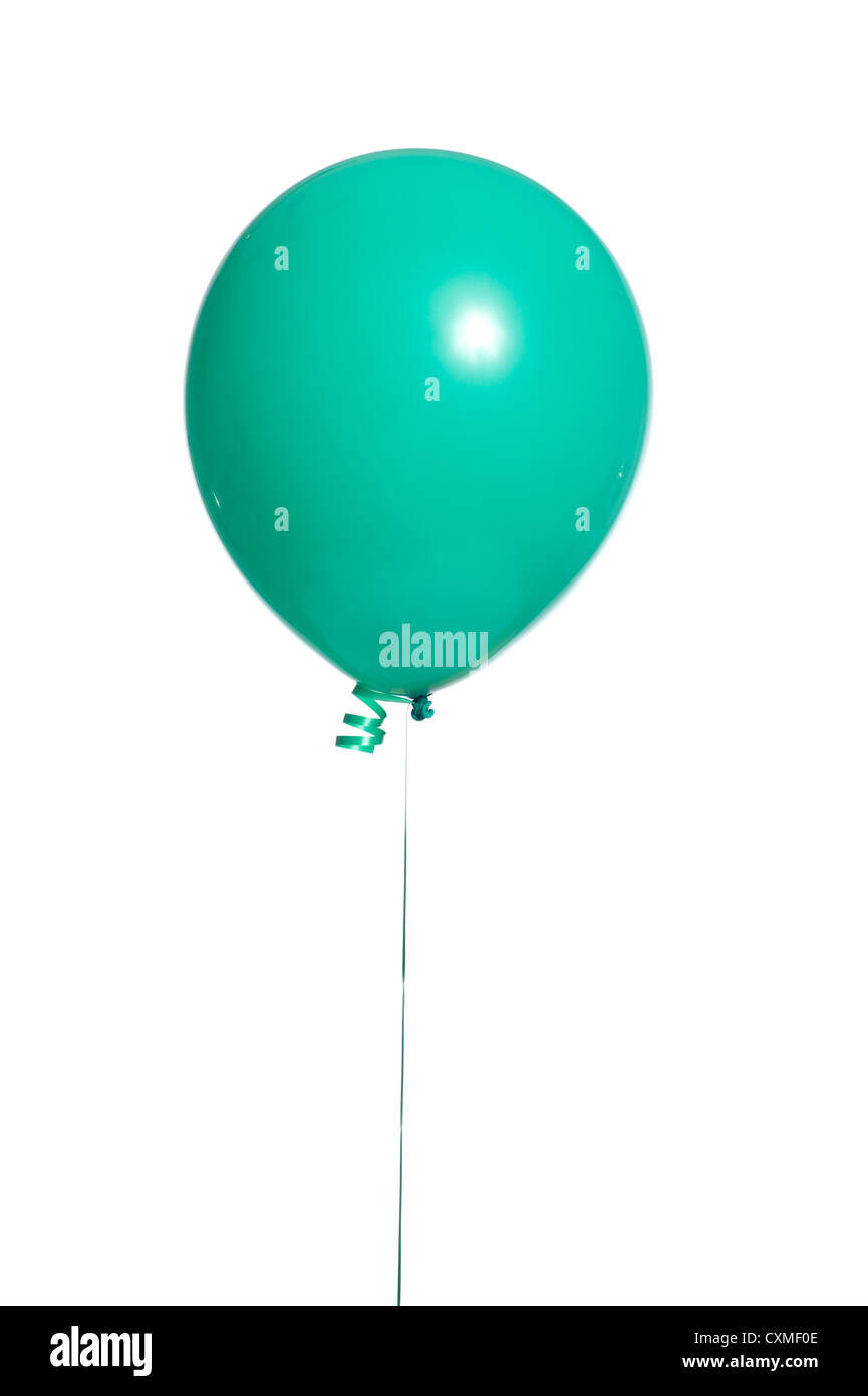 Green party balloon on Cut Out Stock Images & Pictures - Alamy