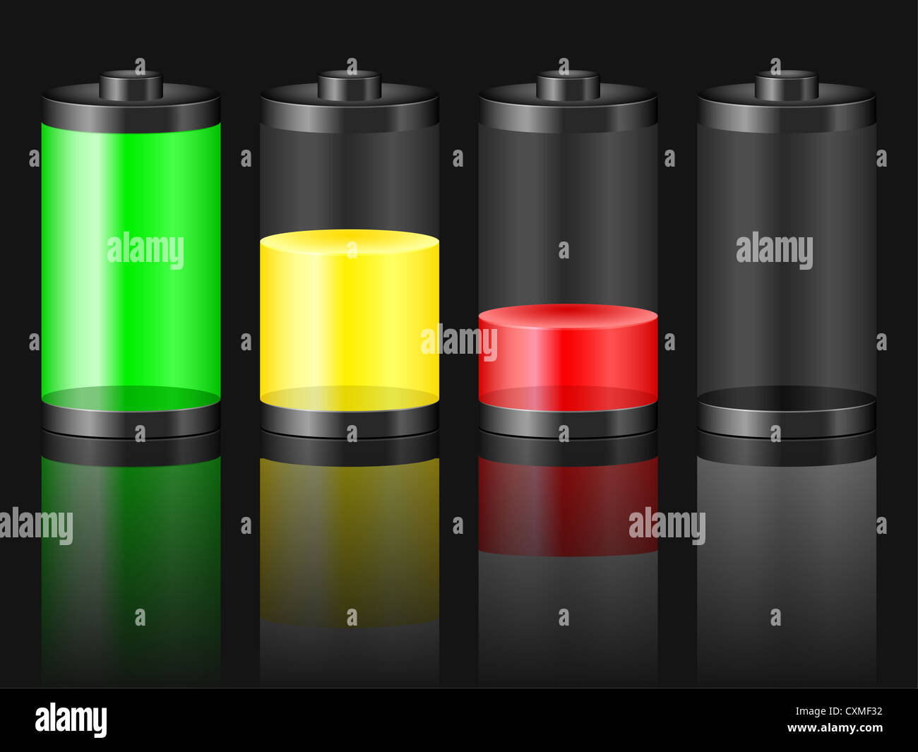 Battery with the level of charge Stock Photo - Alamy