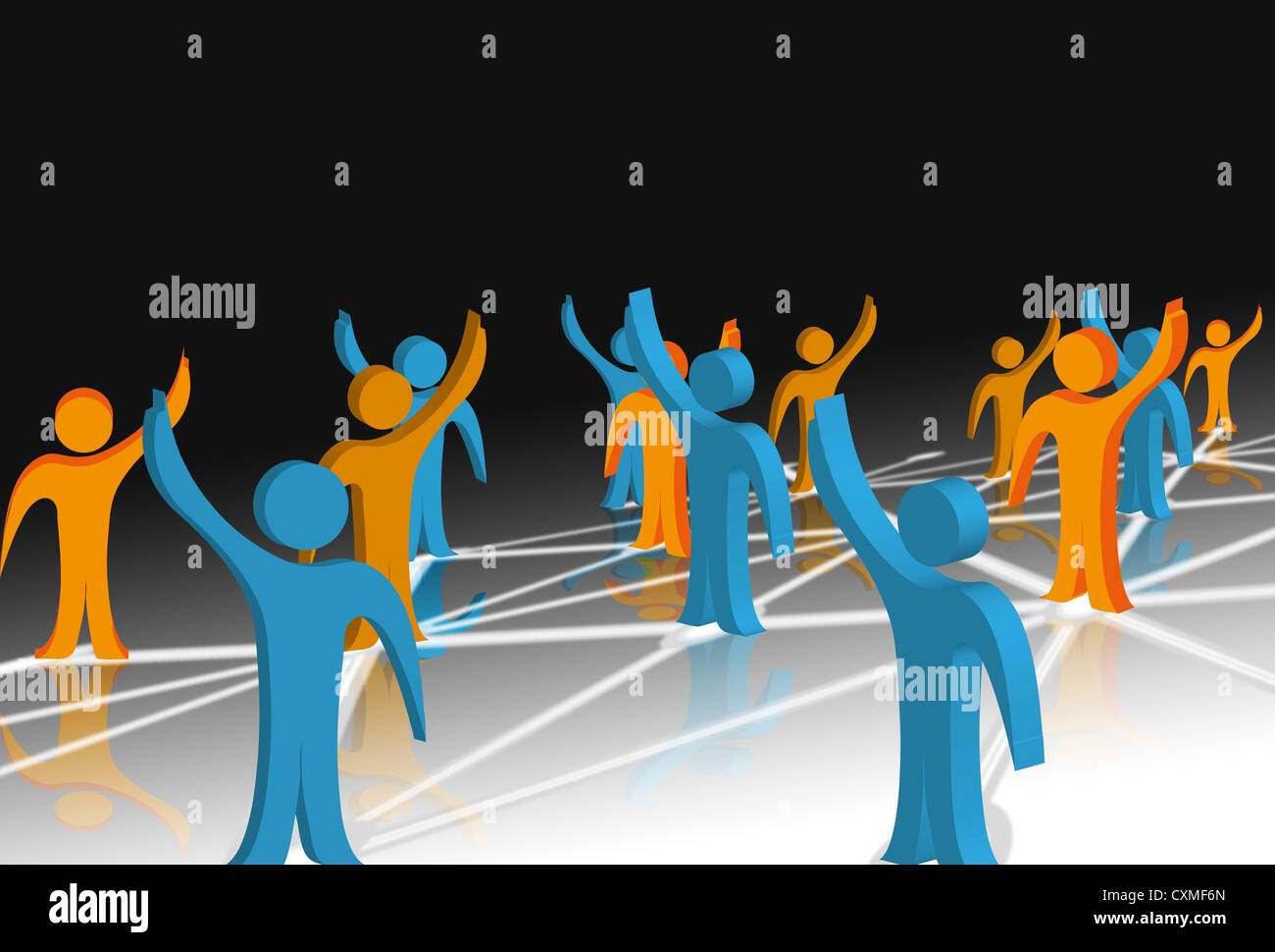 3D Network Concept Stock Photo - Alamy