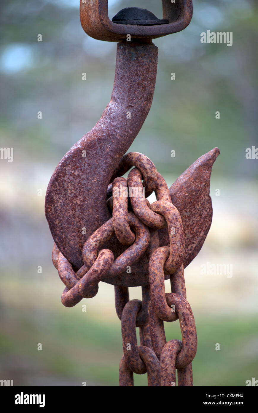 Rusty Hook And Chain High Resolution Stock Photography and Images - Alamy