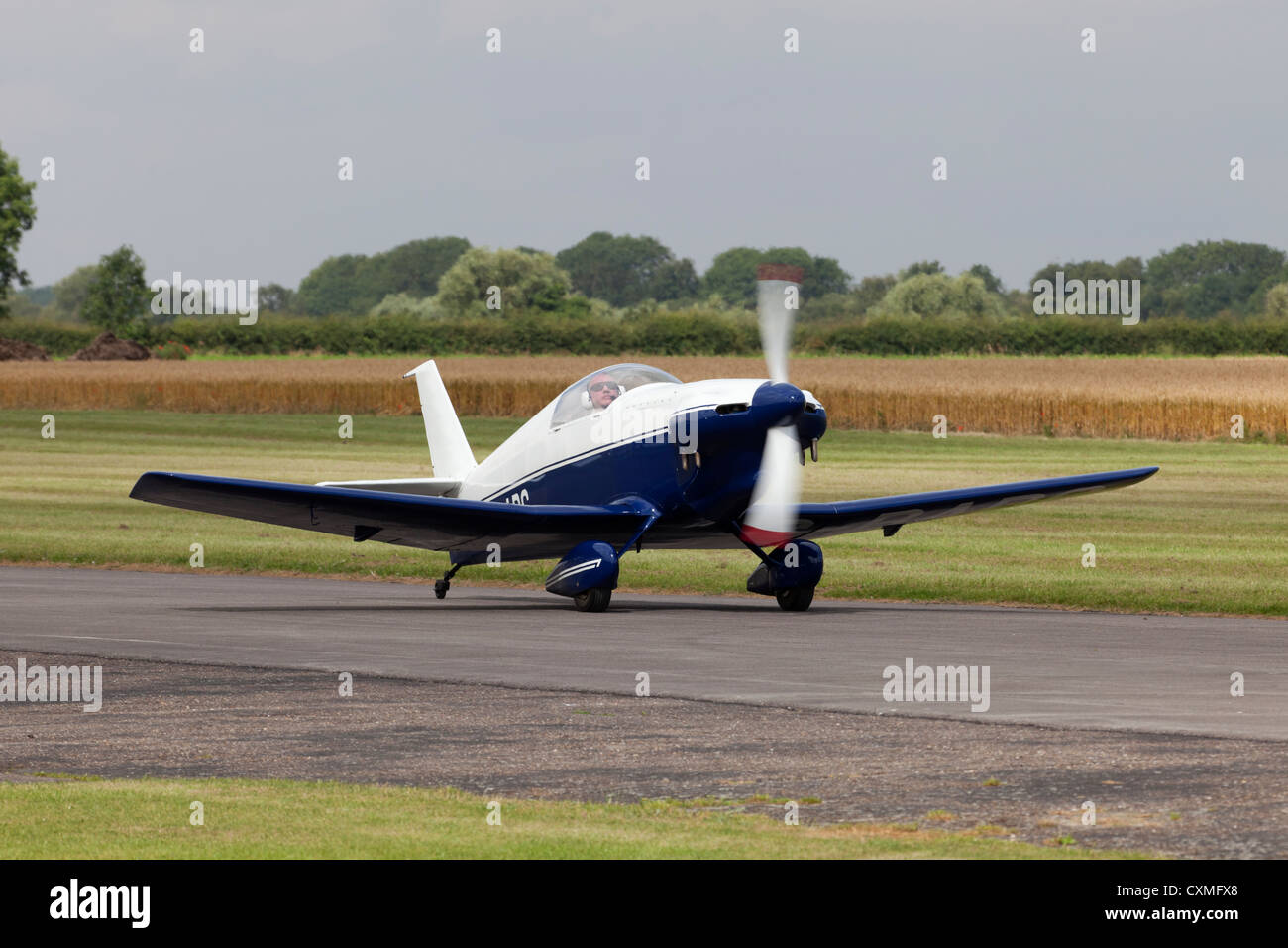 Rollason Beta B2A G-BADC taxiing along tarmac taxiway Stock Photo - Alamy