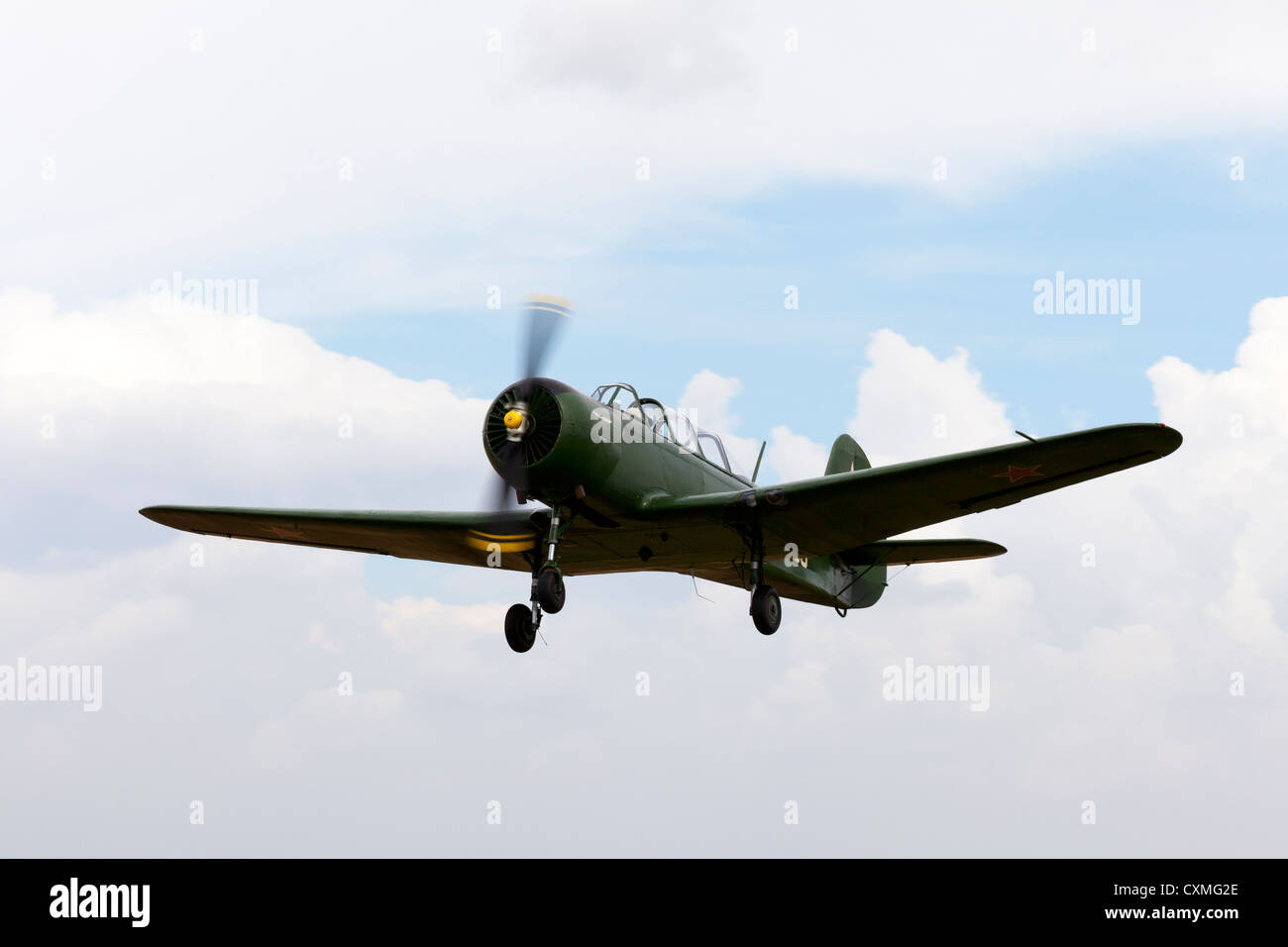 Yakolev Yak 18A 03 G-CEIB in flight taking-off Stock Photo - Alamy