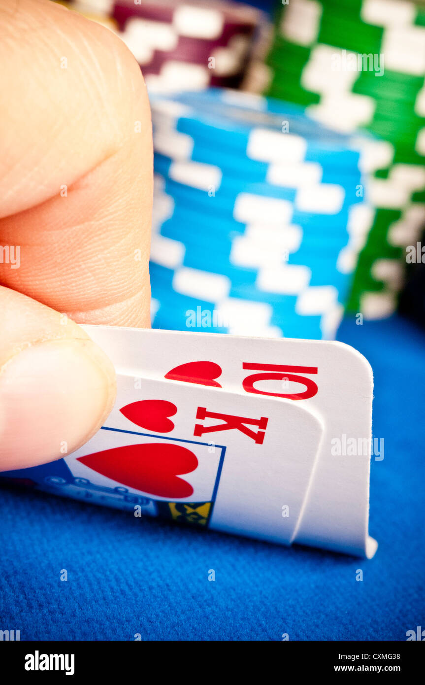 Peeking at own cards hi-res stock photography and images - Alamy