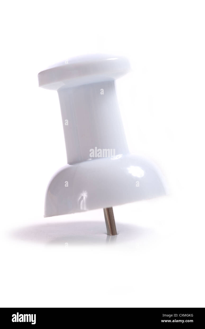A white stick pin on a white background with copy space Stock Photo - Alamy