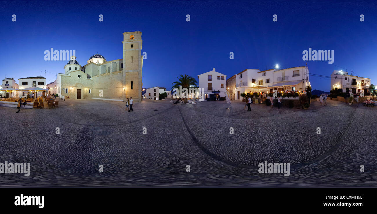Panorama of the Plaza de la Iglesia, Church Square in the old town of ...