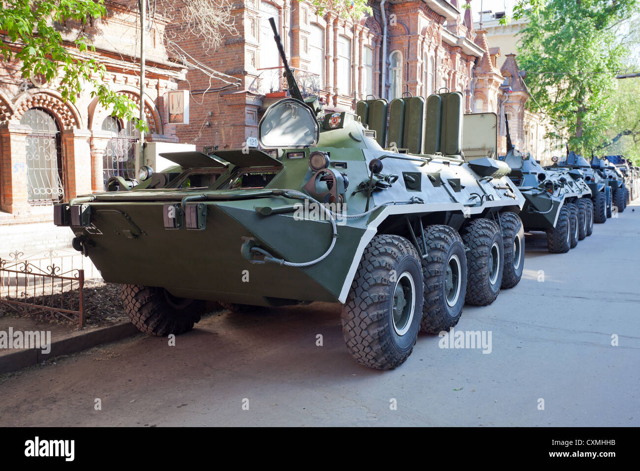 Armoured troop-carrier wheeled Stock Photo - Alamy
