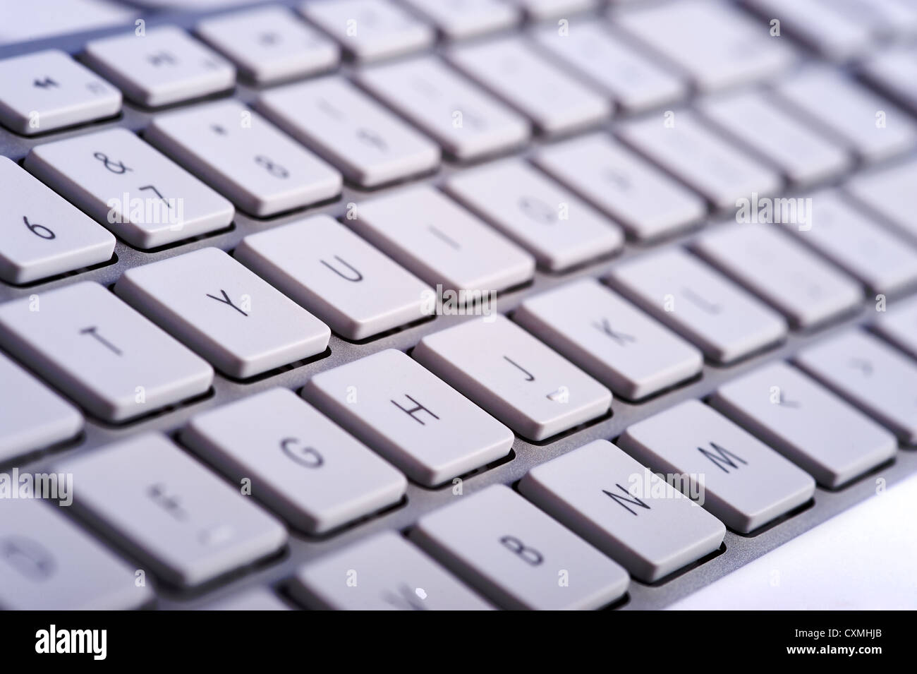 A modern computer keyboard on a white background Stock Photo - Alamy