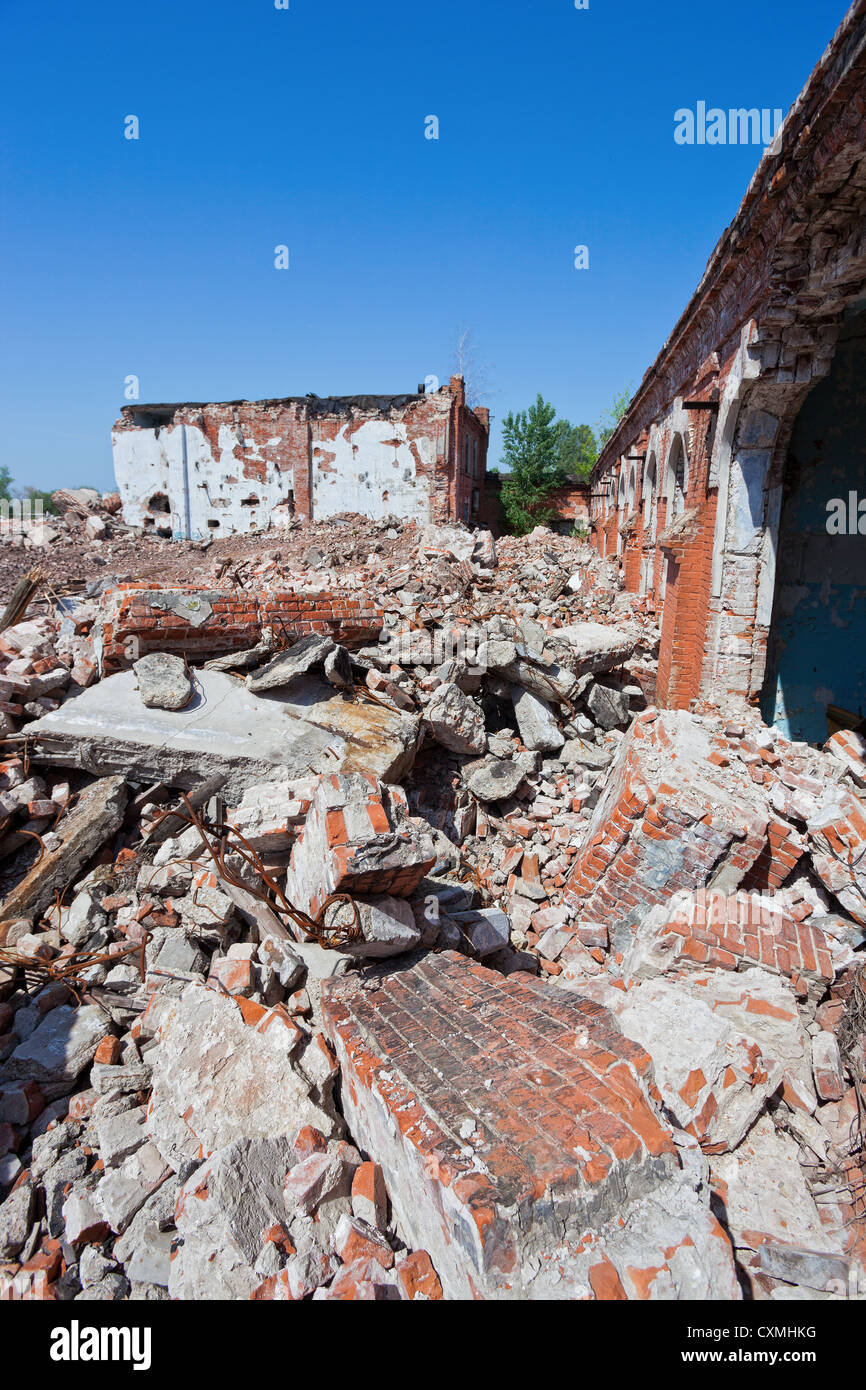 Destroyed building, can be used as demolition, earthquake, bomb ...