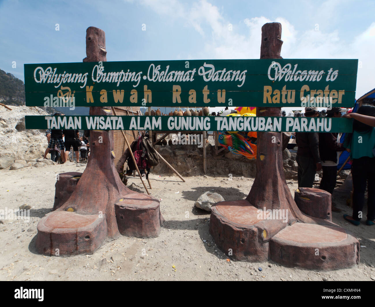 Tangkuban Perahu volcano in West Java Indonesia Stock Photo - Alamy