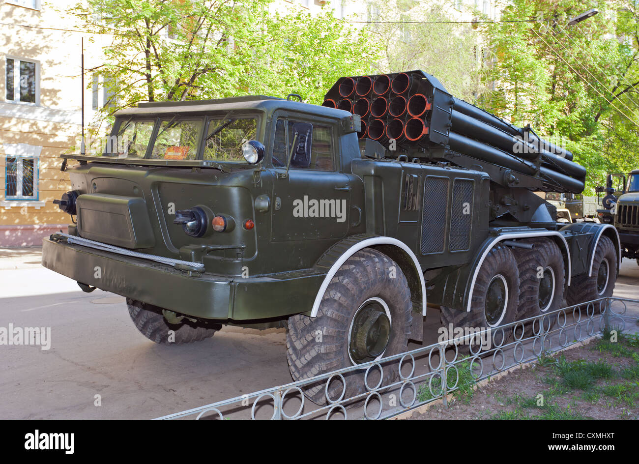 Russian multiple launch rocket system "Uragan Stock Photo - Alamy