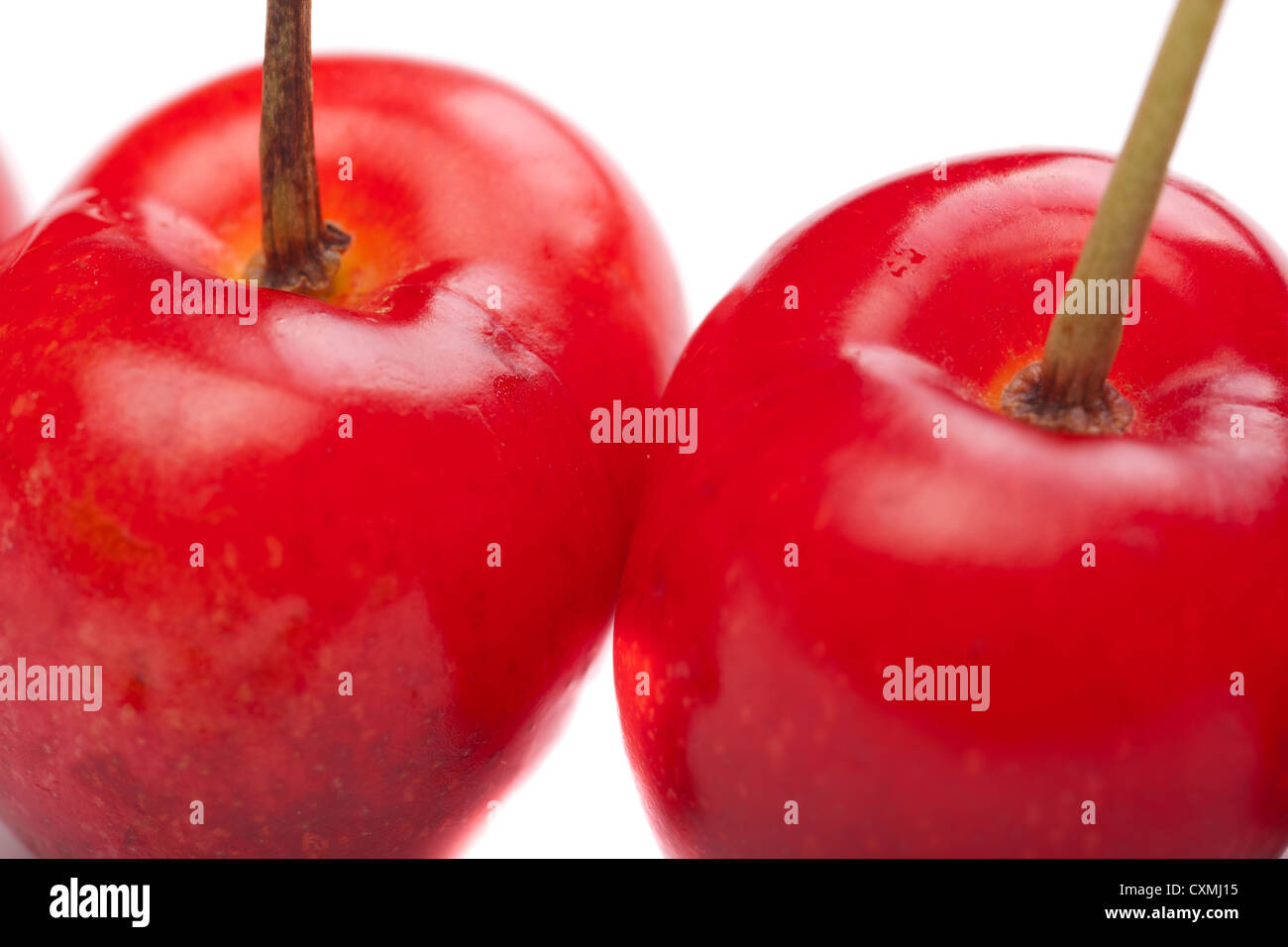 delicious cherries on white background Stock Photo - Alamy