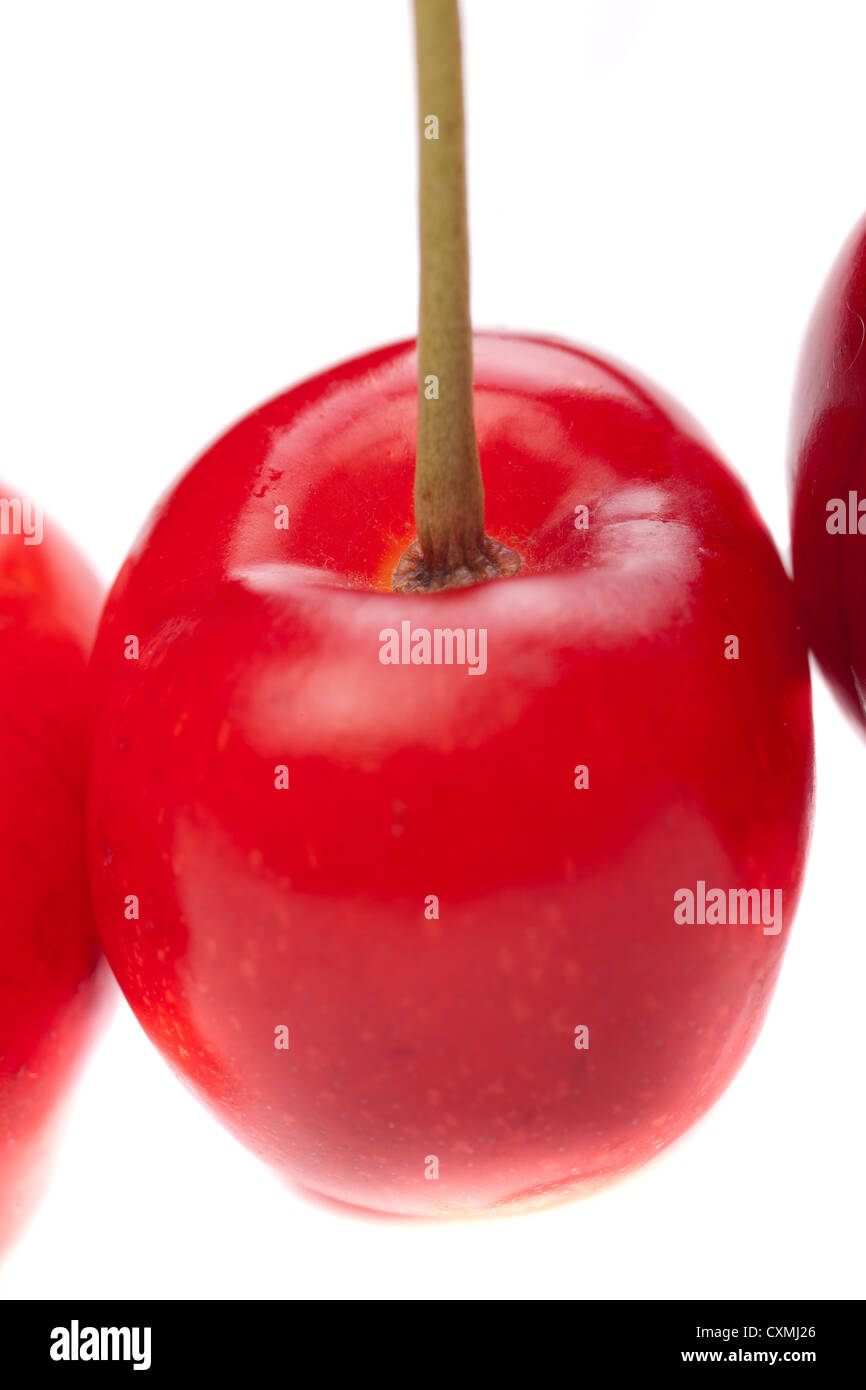 delicious cherries on white background Stock Photo - Alamy