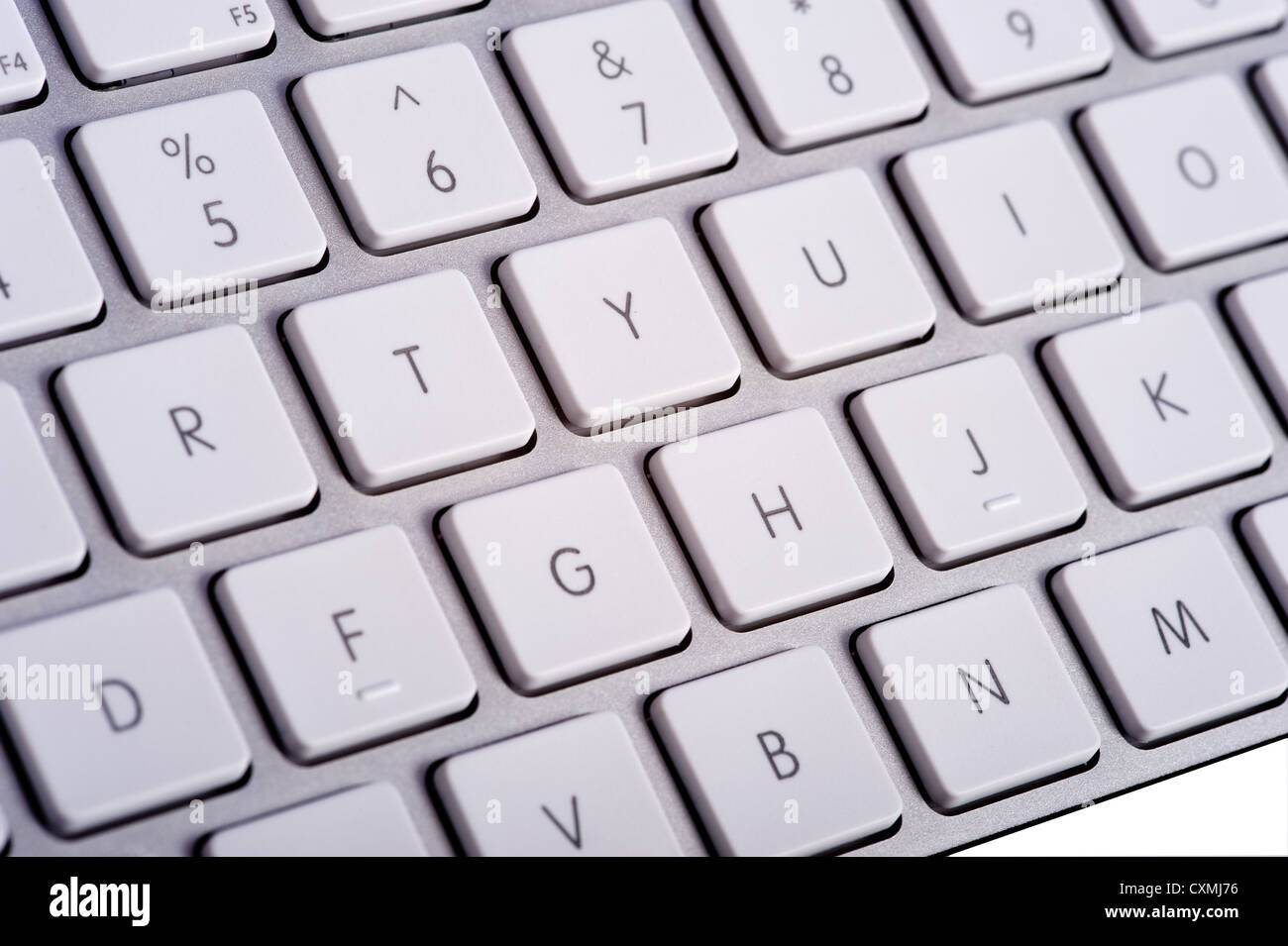 A modern computer keyboard on a white background Stock Photo - Alamy