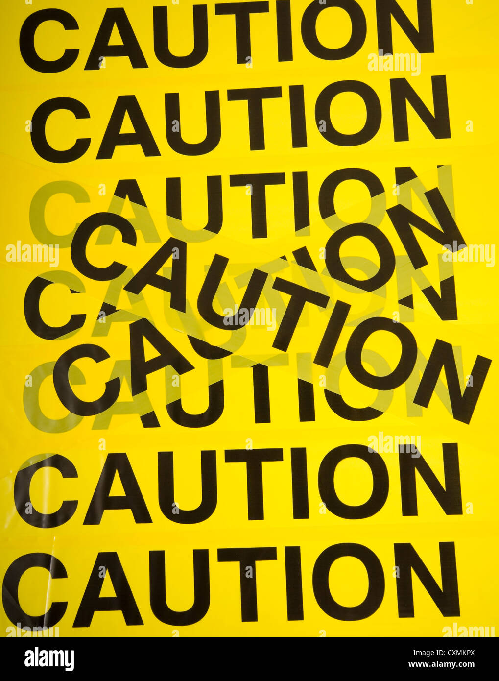 Yellow barrier tape with the word Caution, great background Stock Photo ...