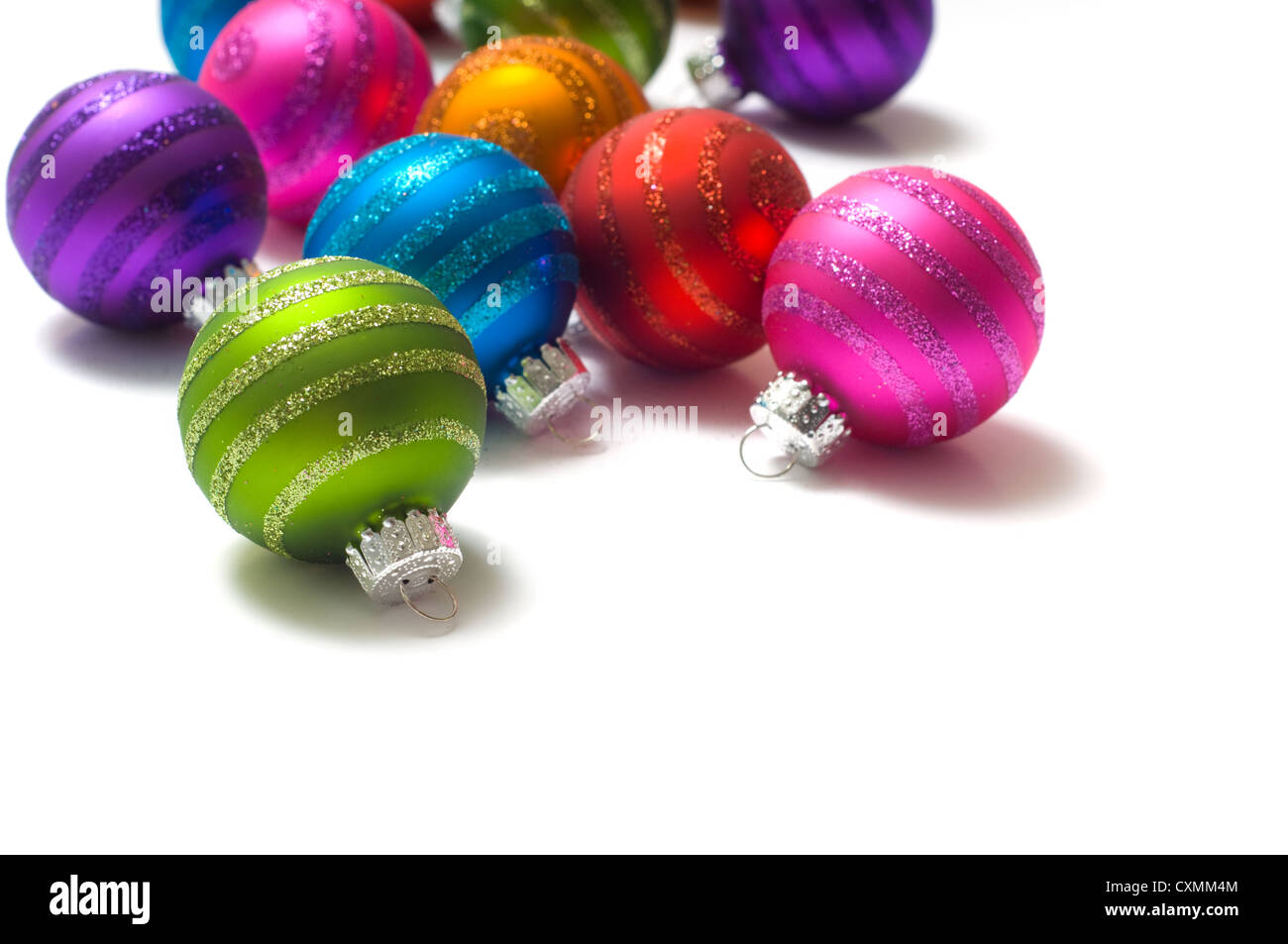 Brightly colored Assorted color Christmas balls or decorations great ...
