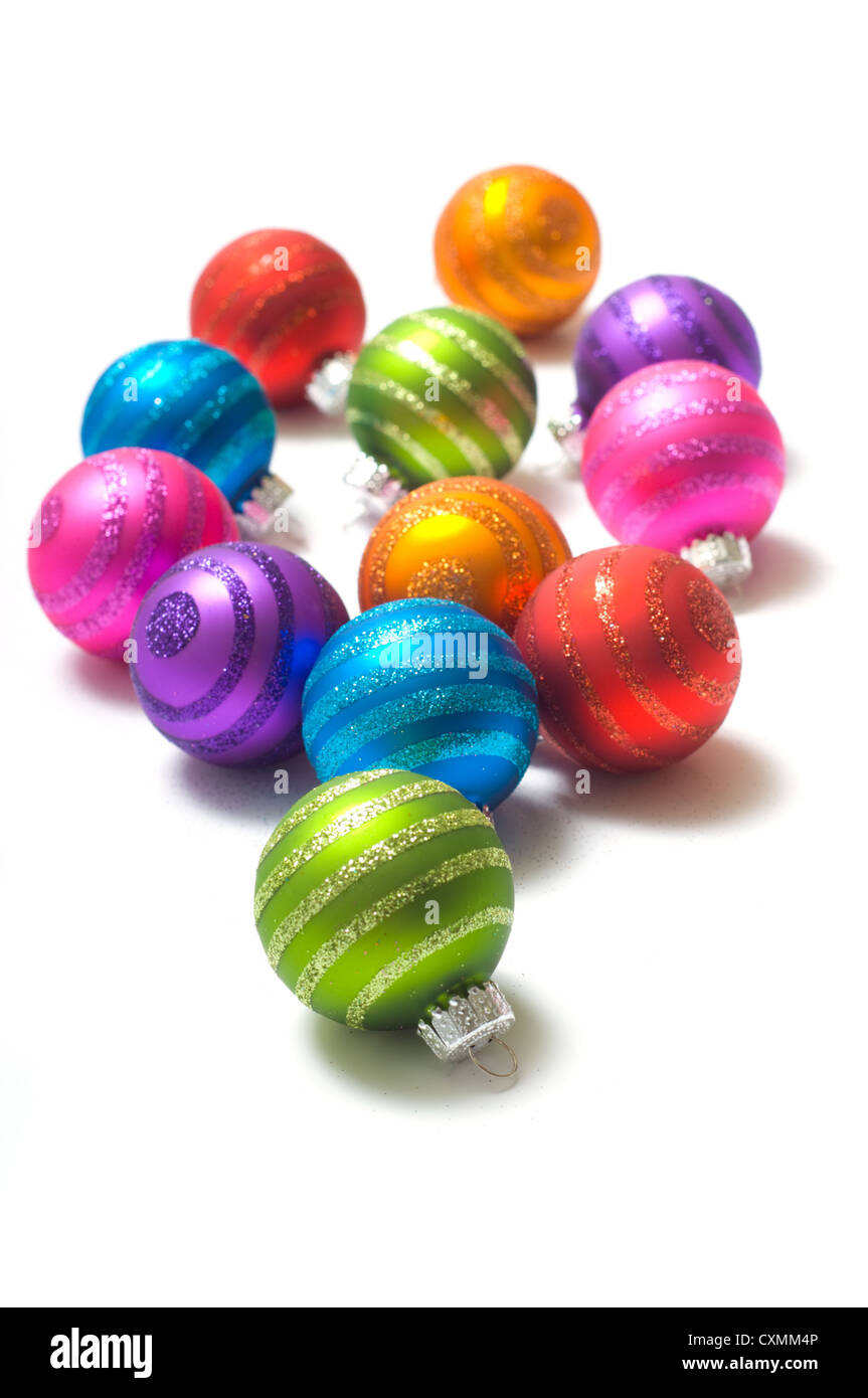Brightly colored Assorted color Christmas balls or decorations great ...