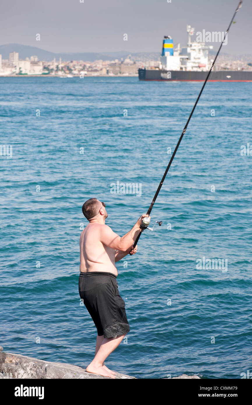Fishing on the Bosphorus Stock Photo - Alamy