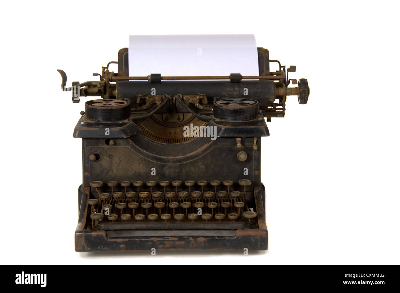Old, rusty antique vintage typewriter Stock Photo - Alamy