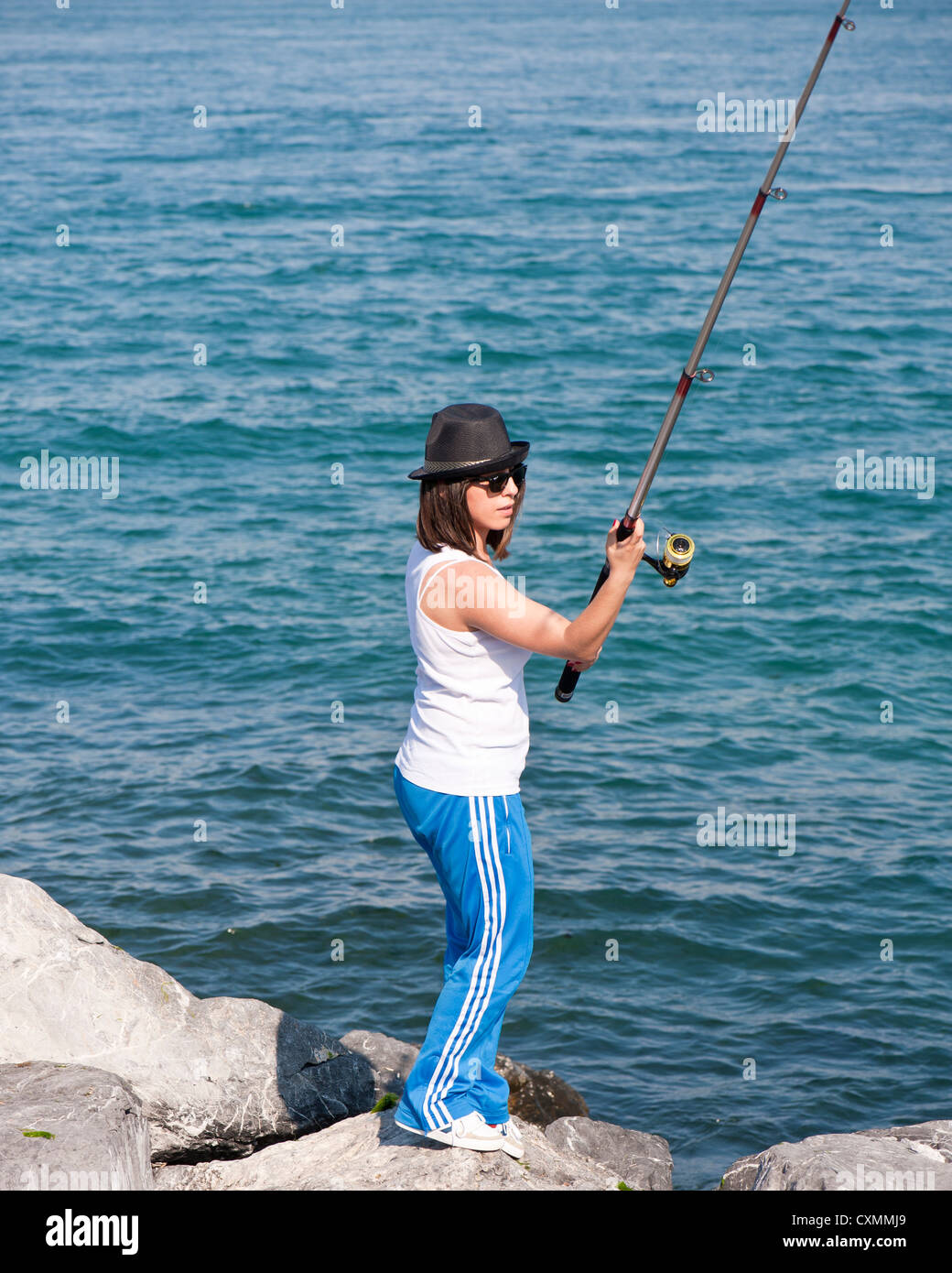 Fishing on the Bosphorus Stock Photo - Alamy