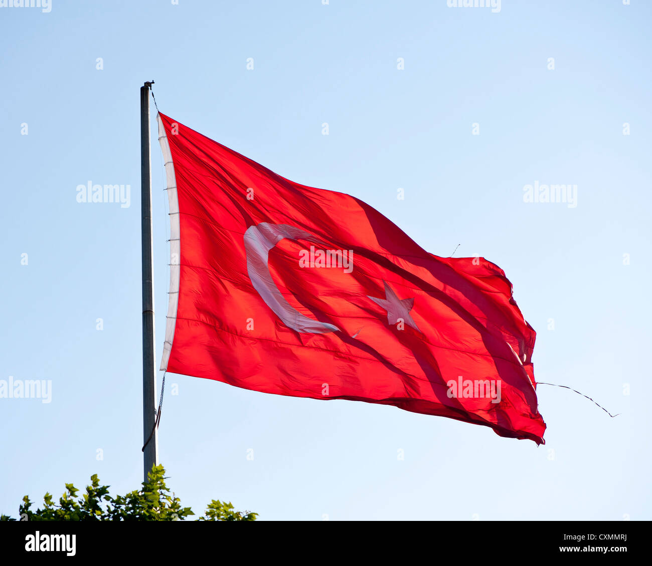 Flag crescent red hi-res stock photography and images - Alamy