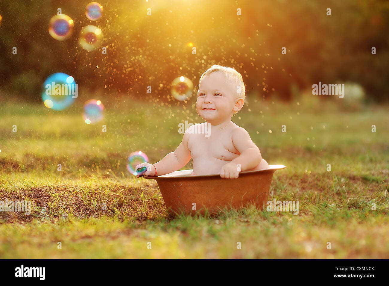 Baby In Basin High Resolution Stock Photography and Images - Alamy