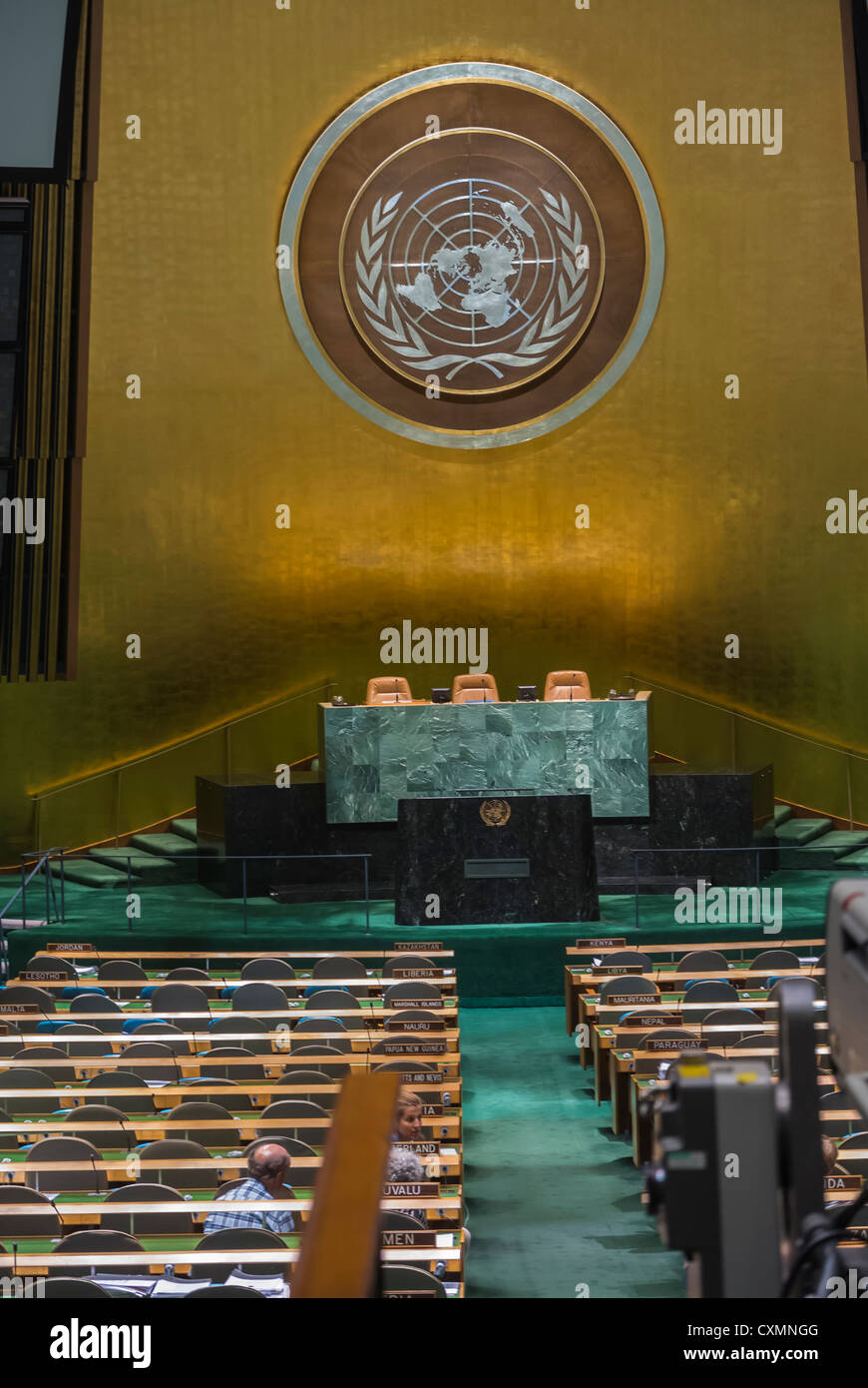 Interior United Nations General Assembly High Resolution Stock ...