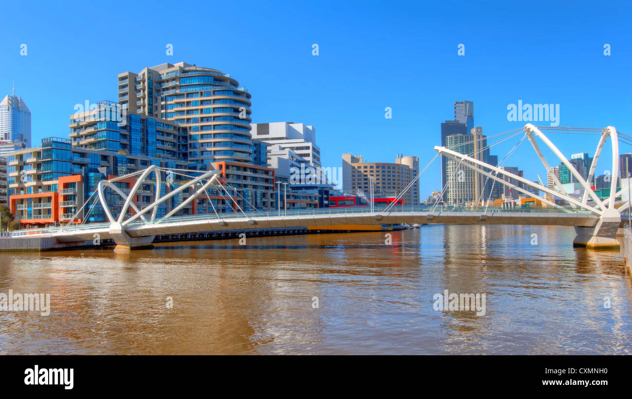 Seafarers Bridge | South Wharf | Melbourne Docklands Stock Photo - Alamy