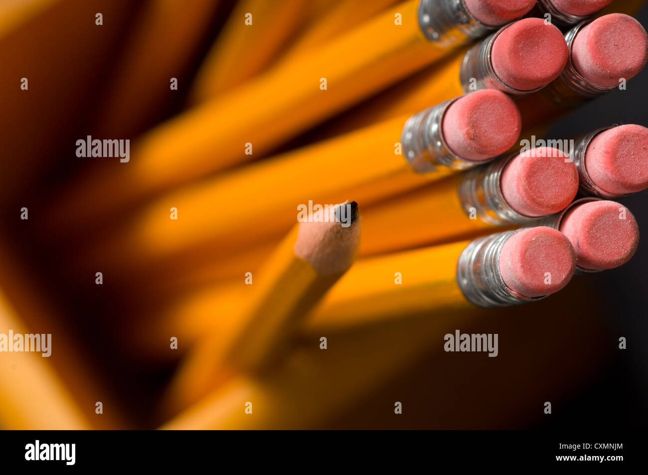 Yellow pencils for school Stock Photo - Alamy