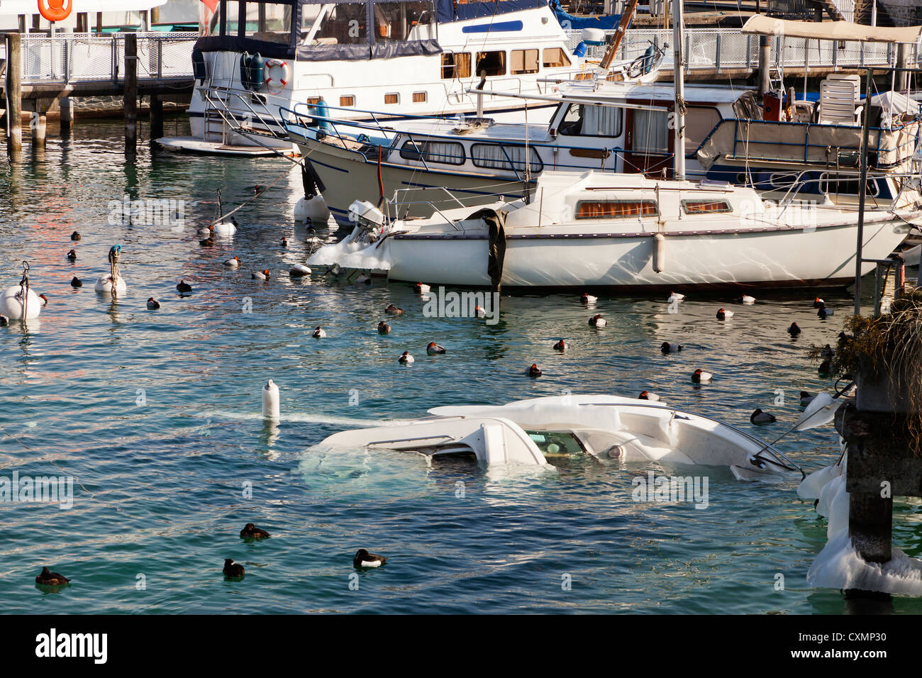 Boats in harbour Stock Photo - Alamy
