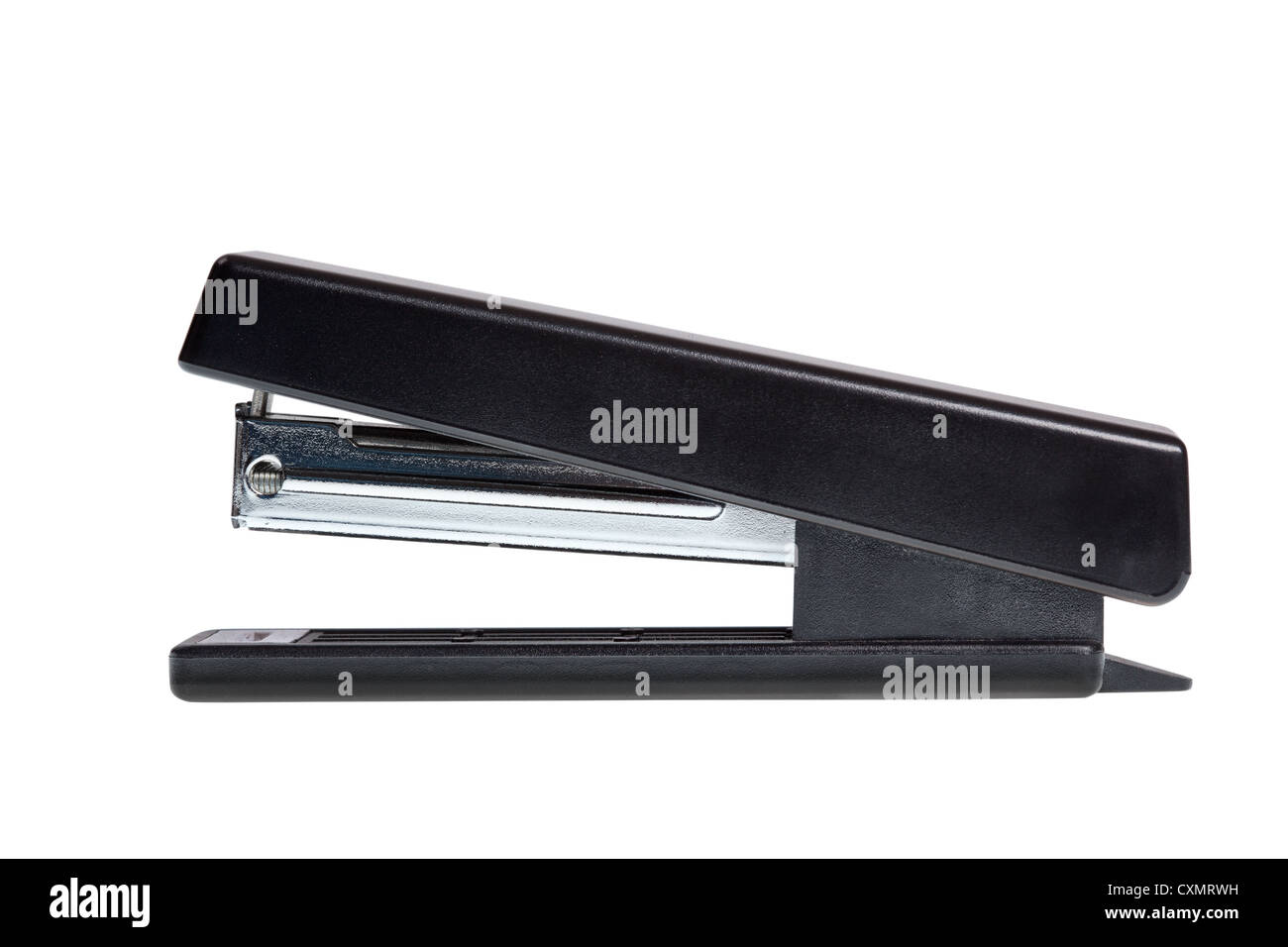 Black office stapler isolated on white Stock Photo - Alamy