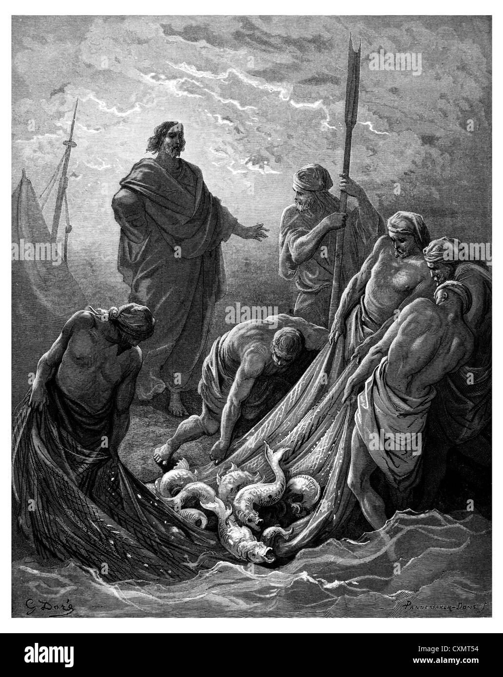 Catch of fish bible hi-res stock photography and images - Alamy