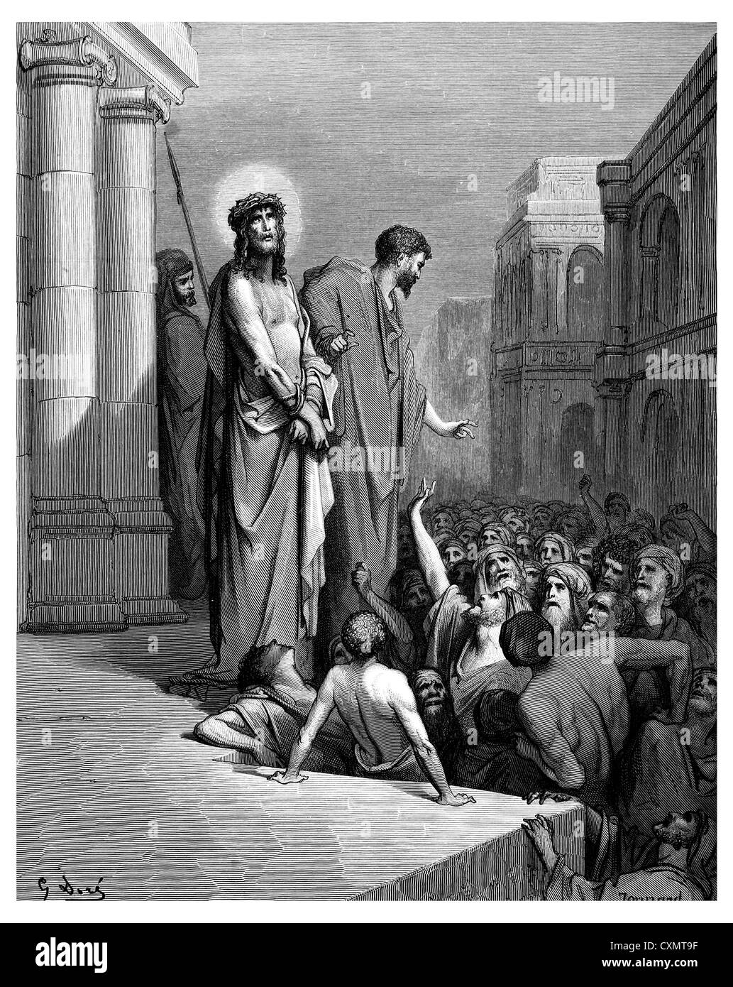 Jesus is shown to the people Stock Photo - Alamy