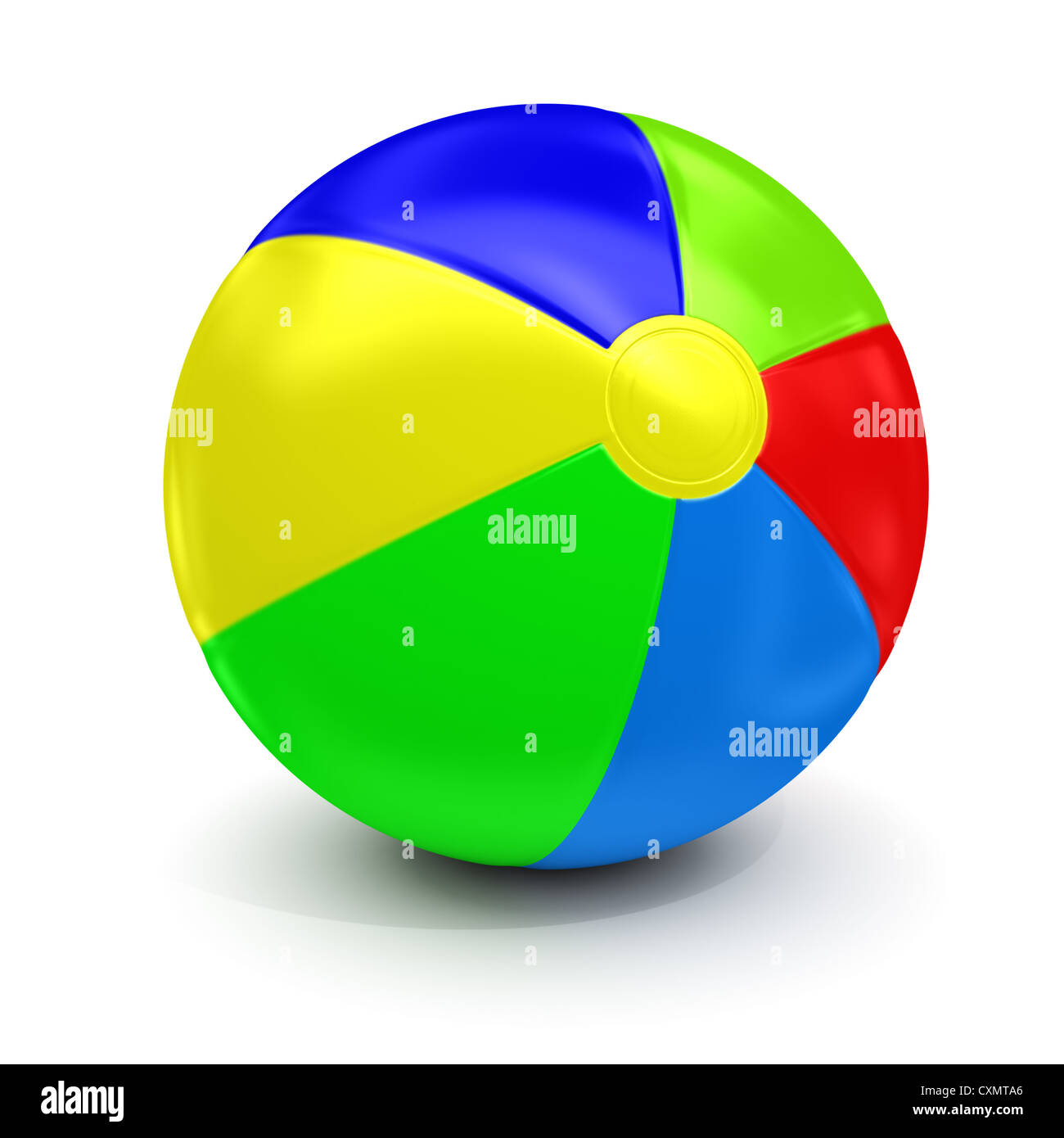 Beach ball - isolated on white background Stock Photo - Alamy
