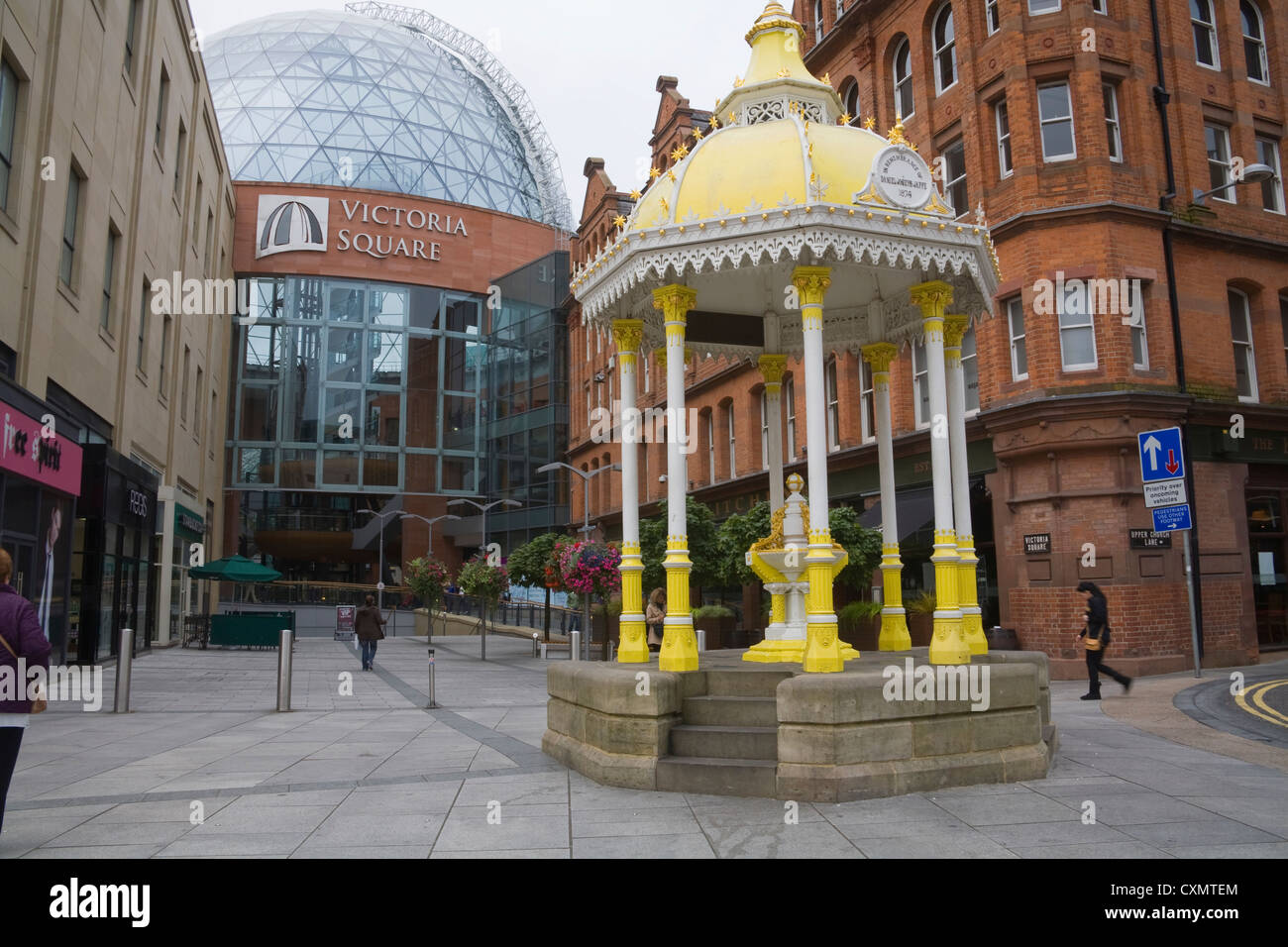 Belfast Northern Ireland Jaffe Fountain in Victoria Square monument to ...