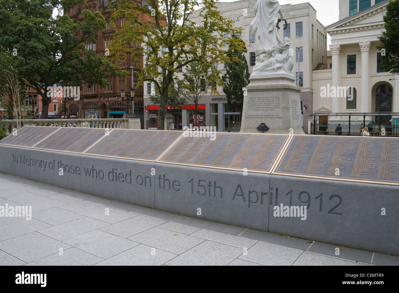 Belfast Northern Ireland Titanic monument in Titanic Memorial Gardens ...