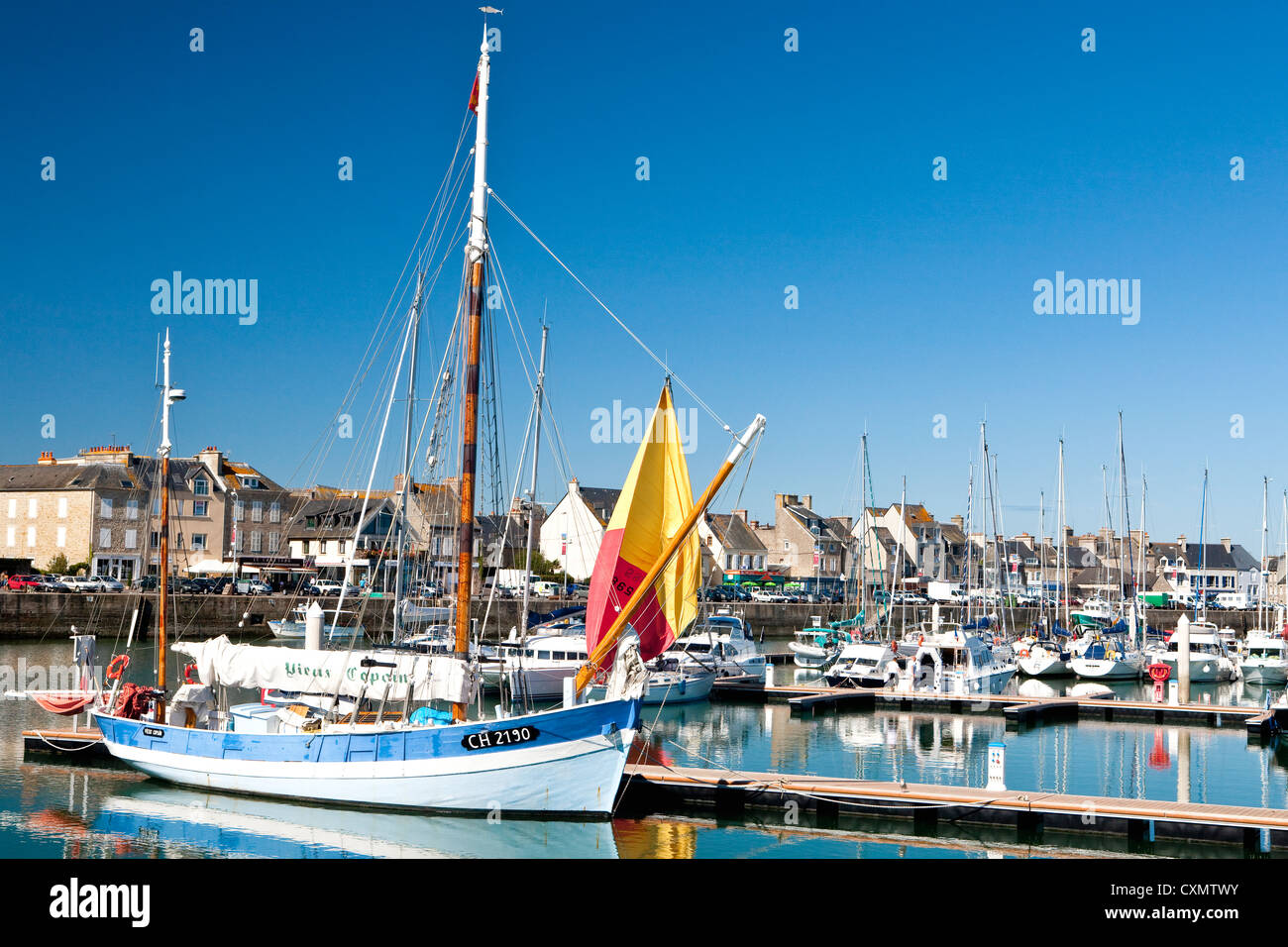 Harbor of Barfleur in the Cotentin ( Manche department ), France Stock ...