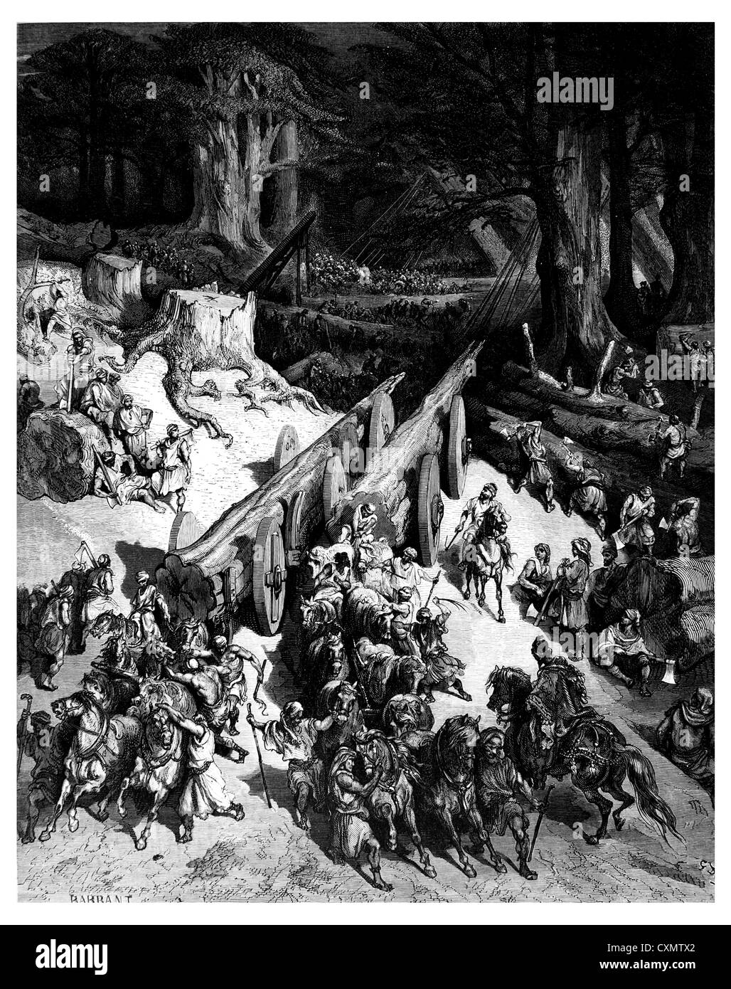 Temple with trees Black and White Stock Photos & Images - Alamy