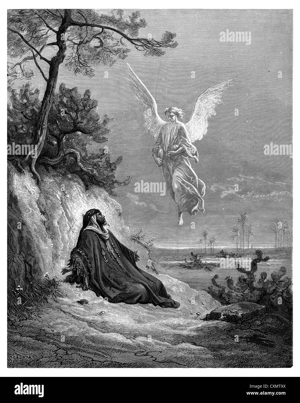 Elijah and the angel Stock Photo - Alamy