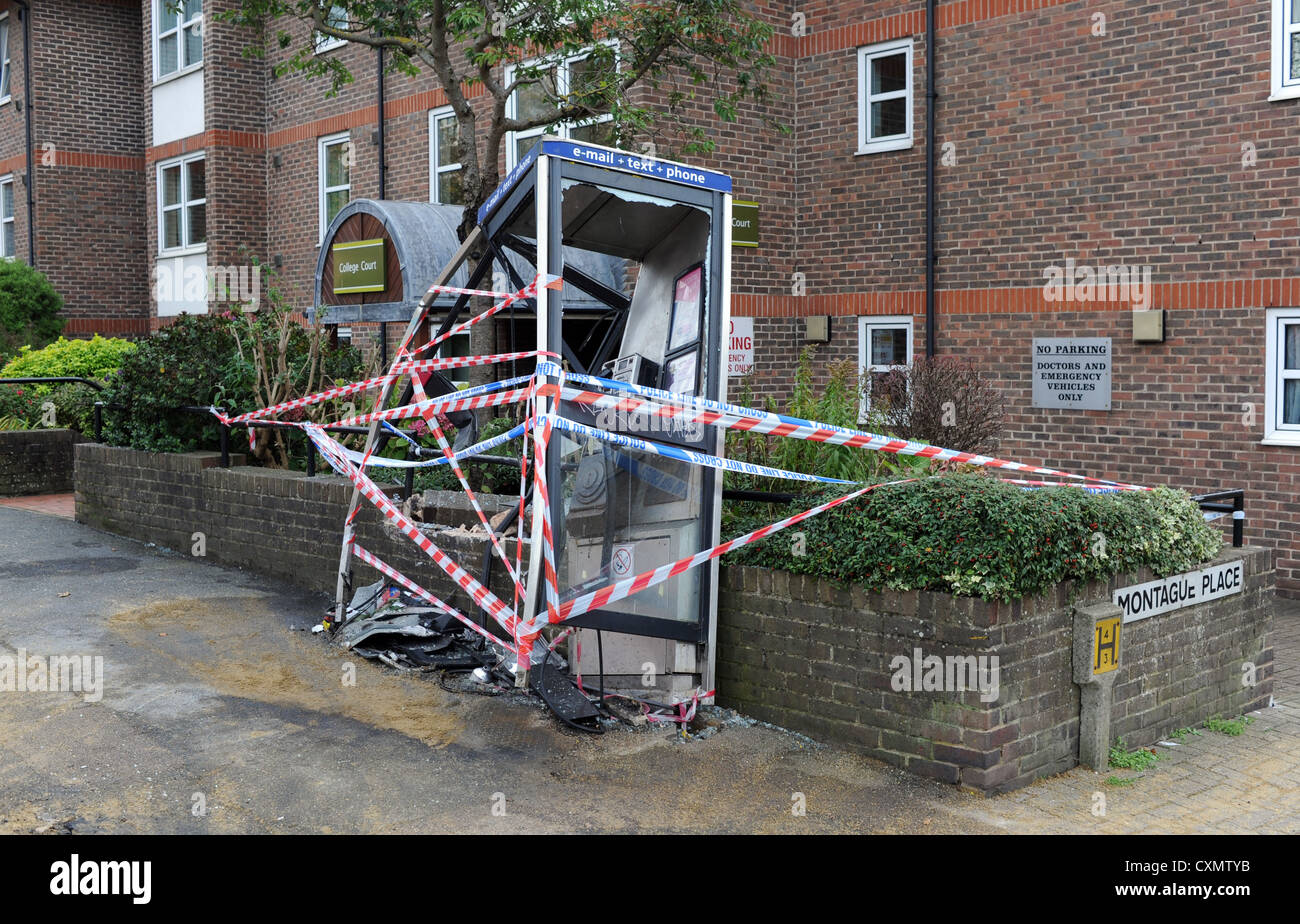 Destroyed Public Telephone Box High Resolution Stock Photography and ...