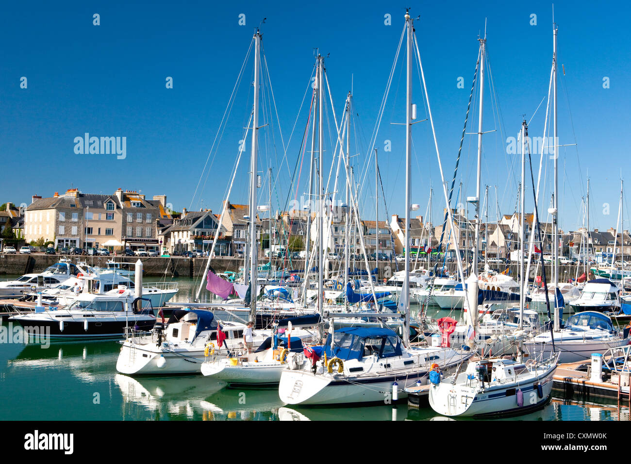 Harbor of Barfleur in the Cotentin ( Manche department ), France Stock ...