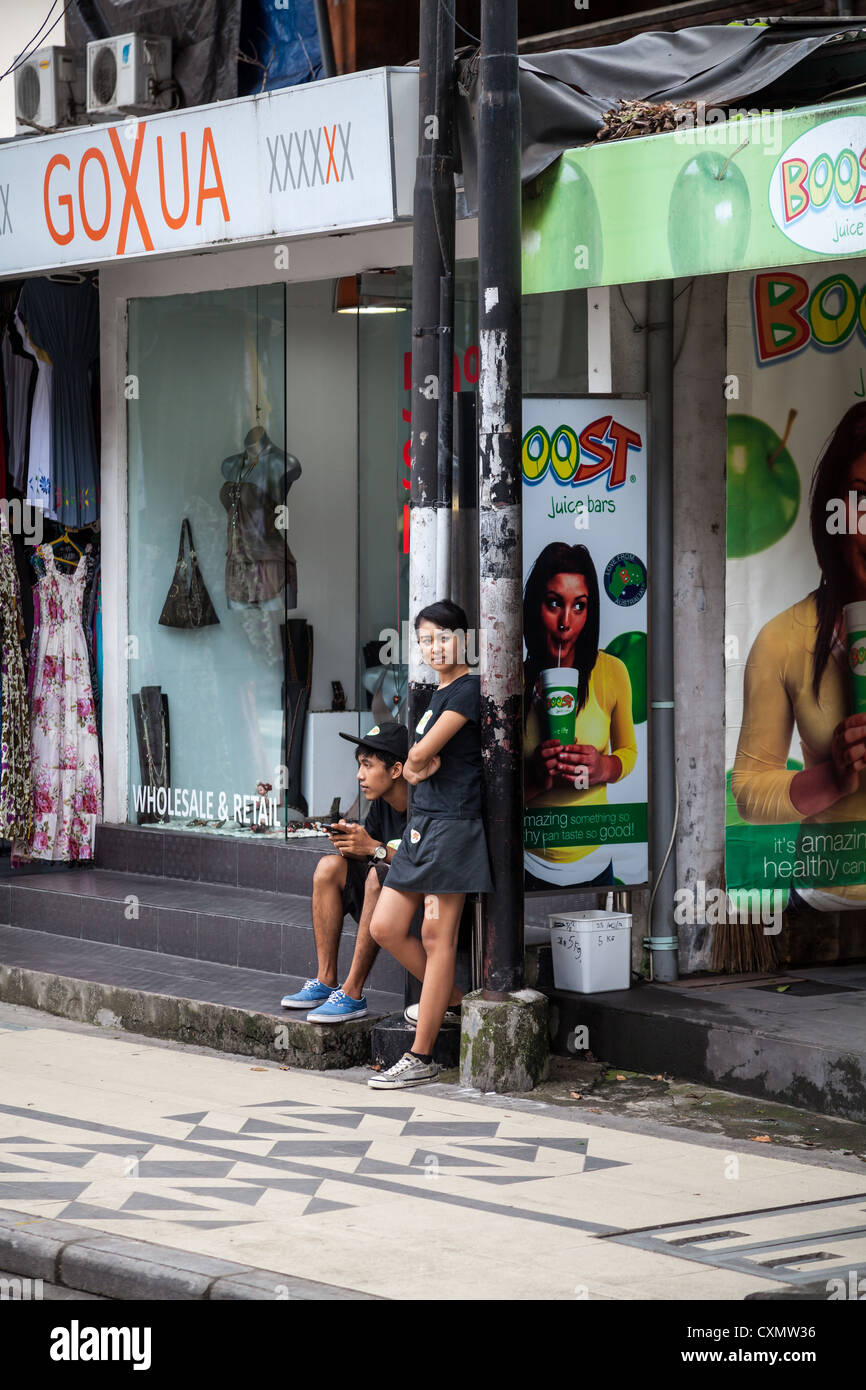 Street Life in Kuta on Bali Stock Photo - Alamy
