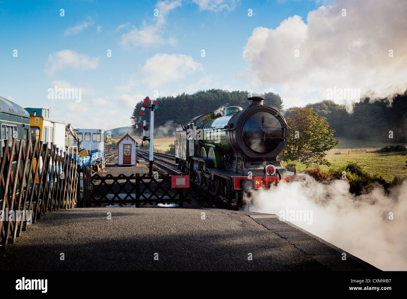B12 locomotive approaching Weybourne Station on the North Norfolk ...