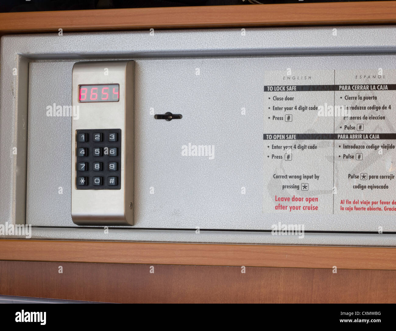 In Room Hotel Safe, USA Stock Photo - Alamy