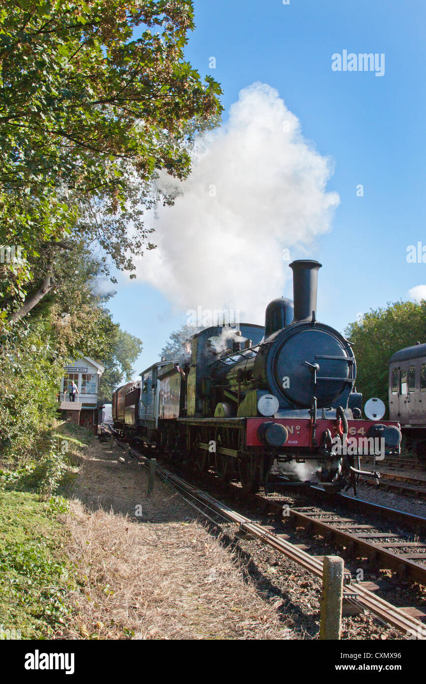 North Norfolk Railway. J15 steam locomotive leaving Sheringham and ...