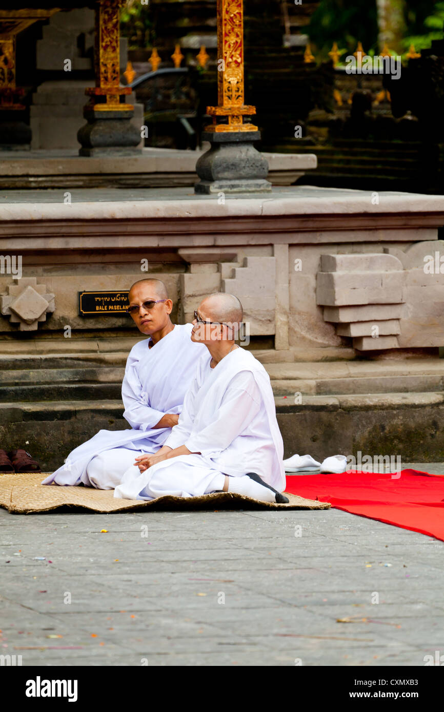 Praying Believers at the Hindu Temple Tirtha Emphul on Bali Stock Photo ...
