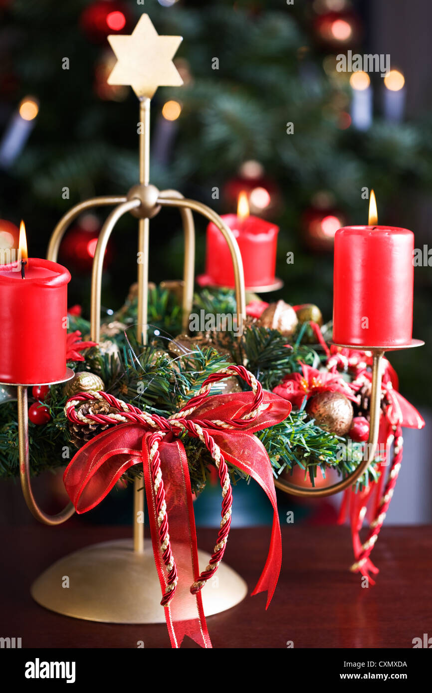 Advent wreath candles hi-res stock photography and images - Alamy
