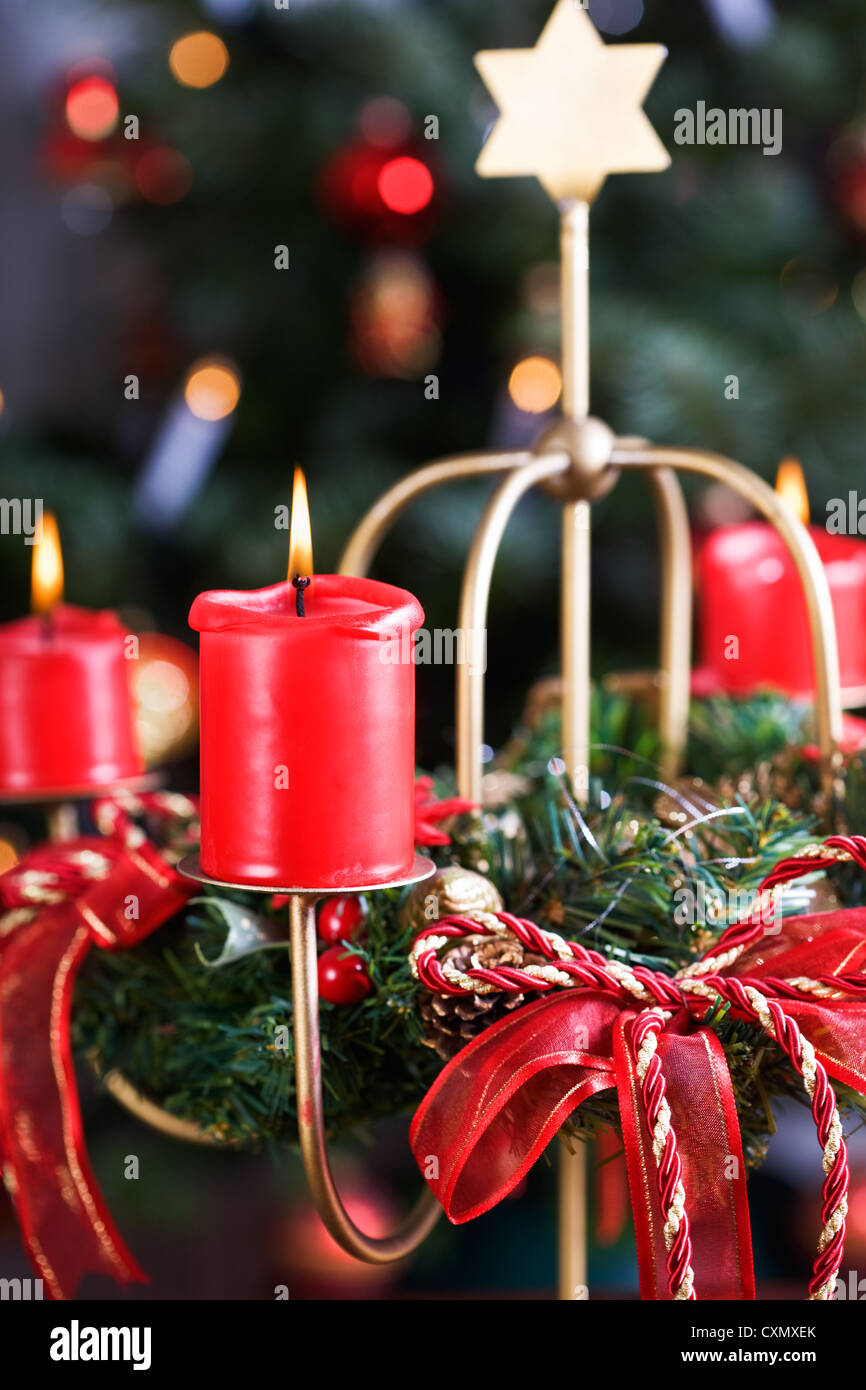 Advent wreath candles hi-res stock photography and images - Alamy